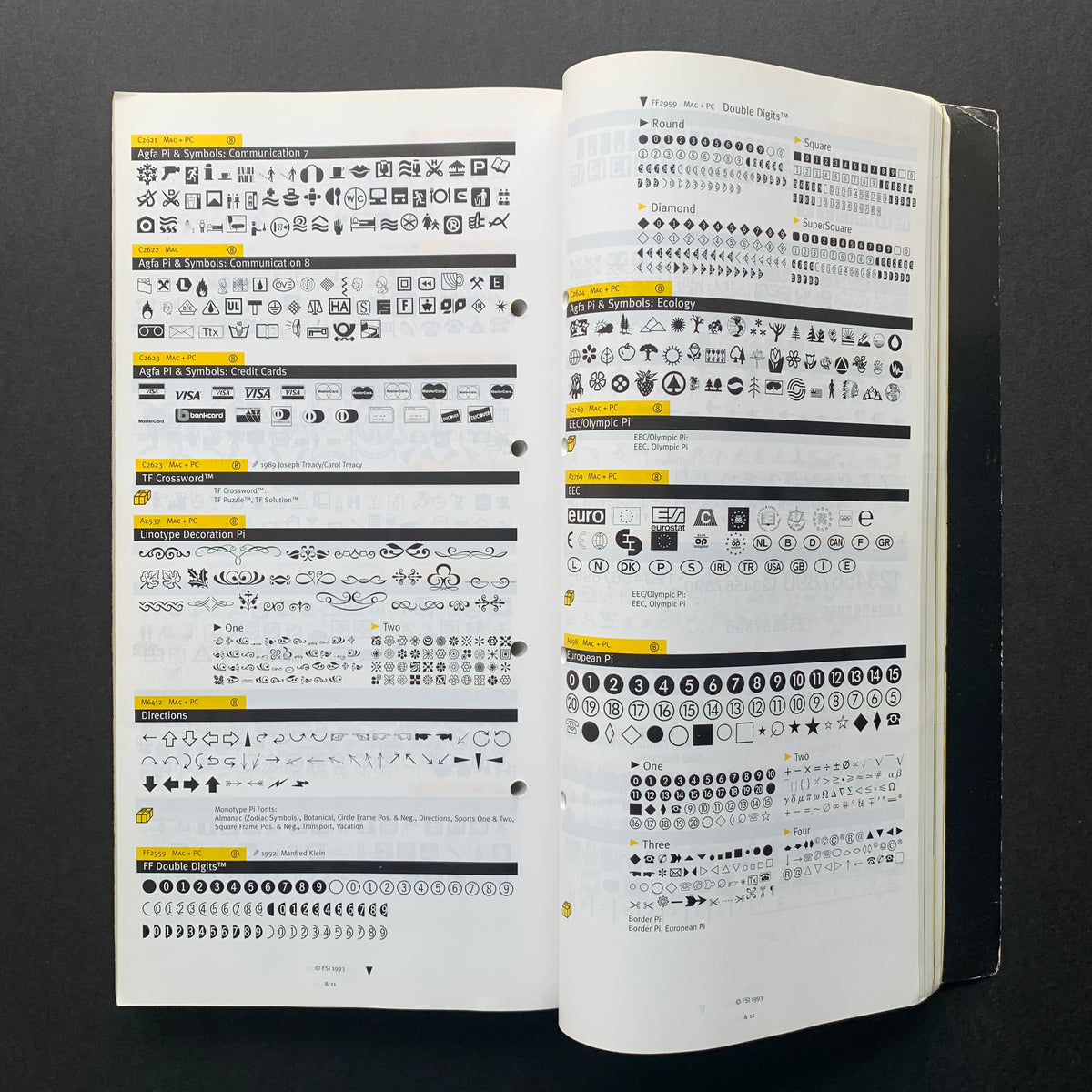 Font book: Digital Typeface Compendium 1993 – The Print Arkive