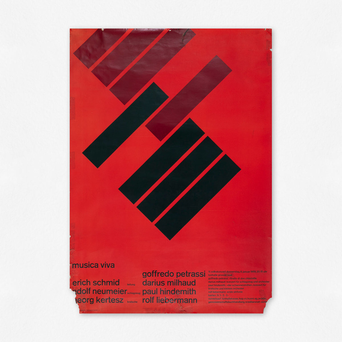 Musica Viva (1958) Original Concert Poster (Josef Müller-Brockmann ...