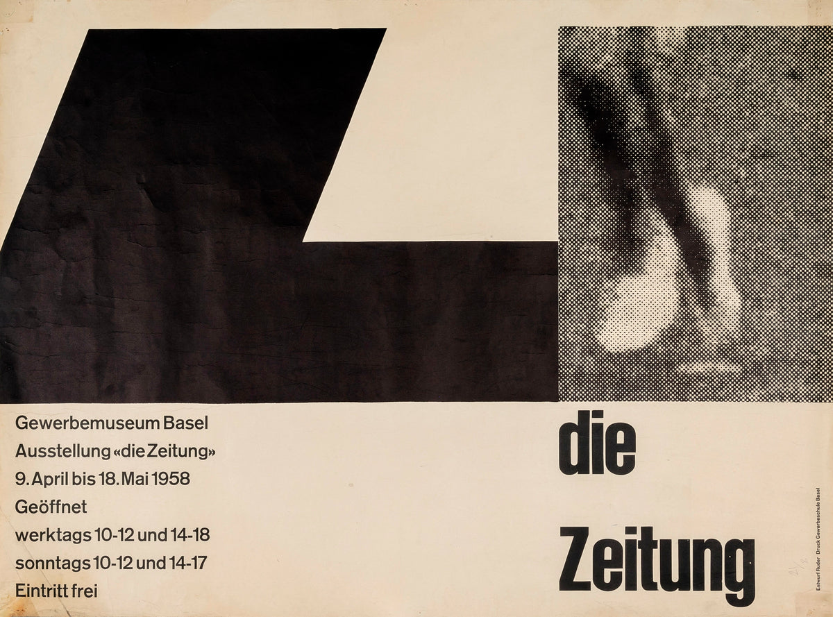 Die Leitung (1958) Original Poster (Emil Ruder) – The Print Arkive