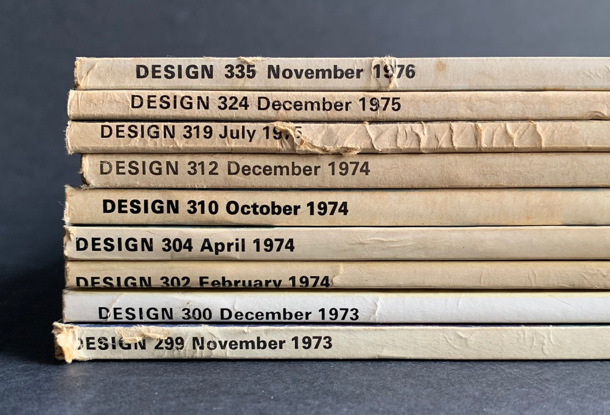 DESIGN: Council of Industrial Design: 1973–1976 (x9 issues, mixed numb ...