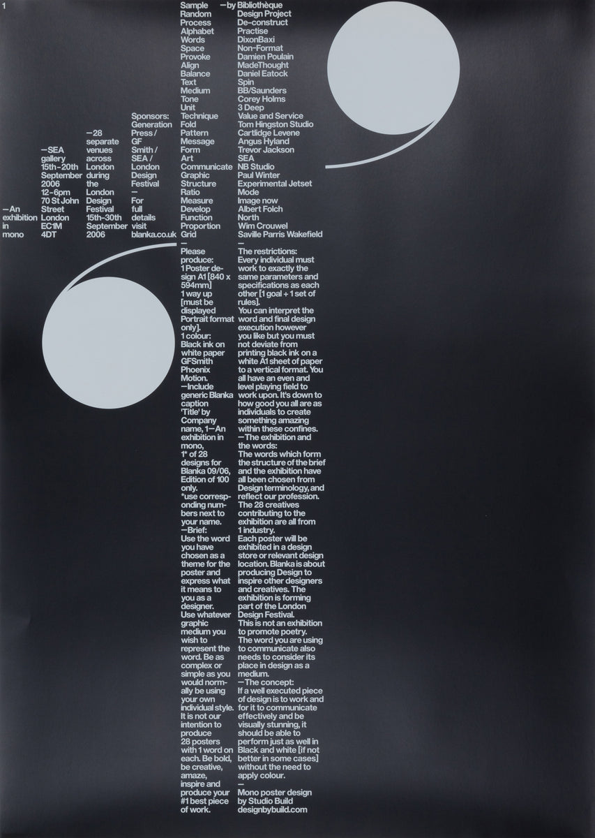 [Poster] An exhibition in mono (Studio.Build) – The Print Arkive