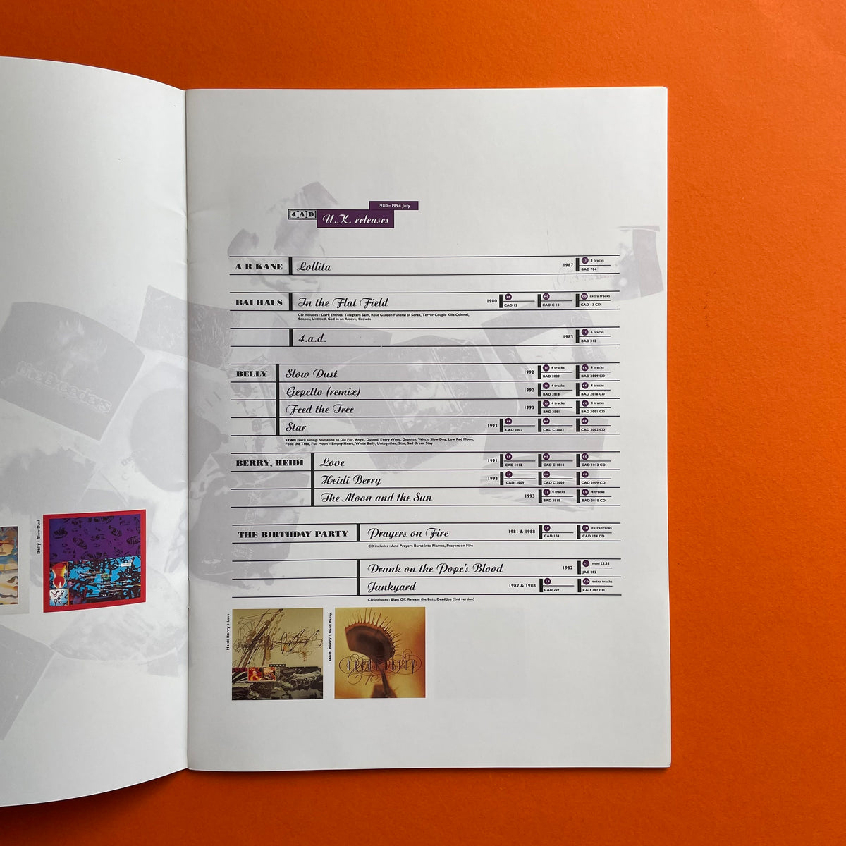4AD Mail Order Catalogue 1980–1994 – The Print Arkive