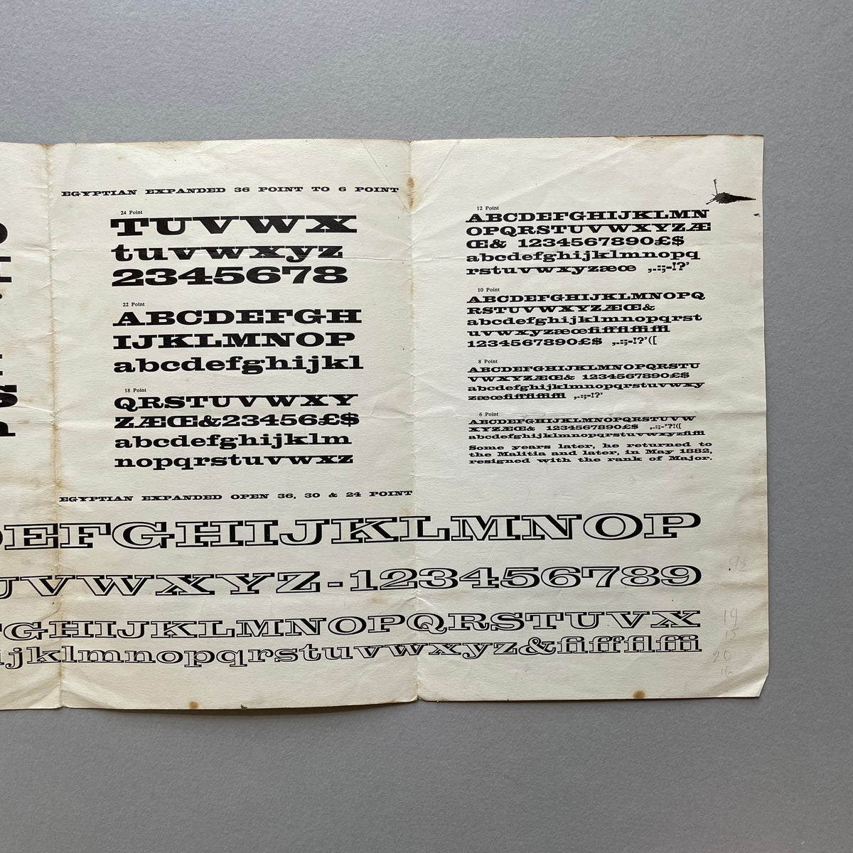 Egyptian Expanded and Egyptian Expanded Open, Stephenson, Blake & Co ...