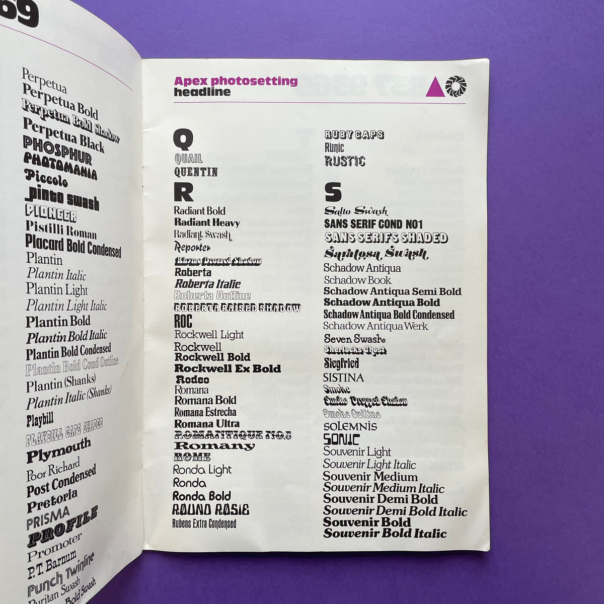 ABC… APEX Photosetting [Typeface Directory & Specimen Sheets] – The ...