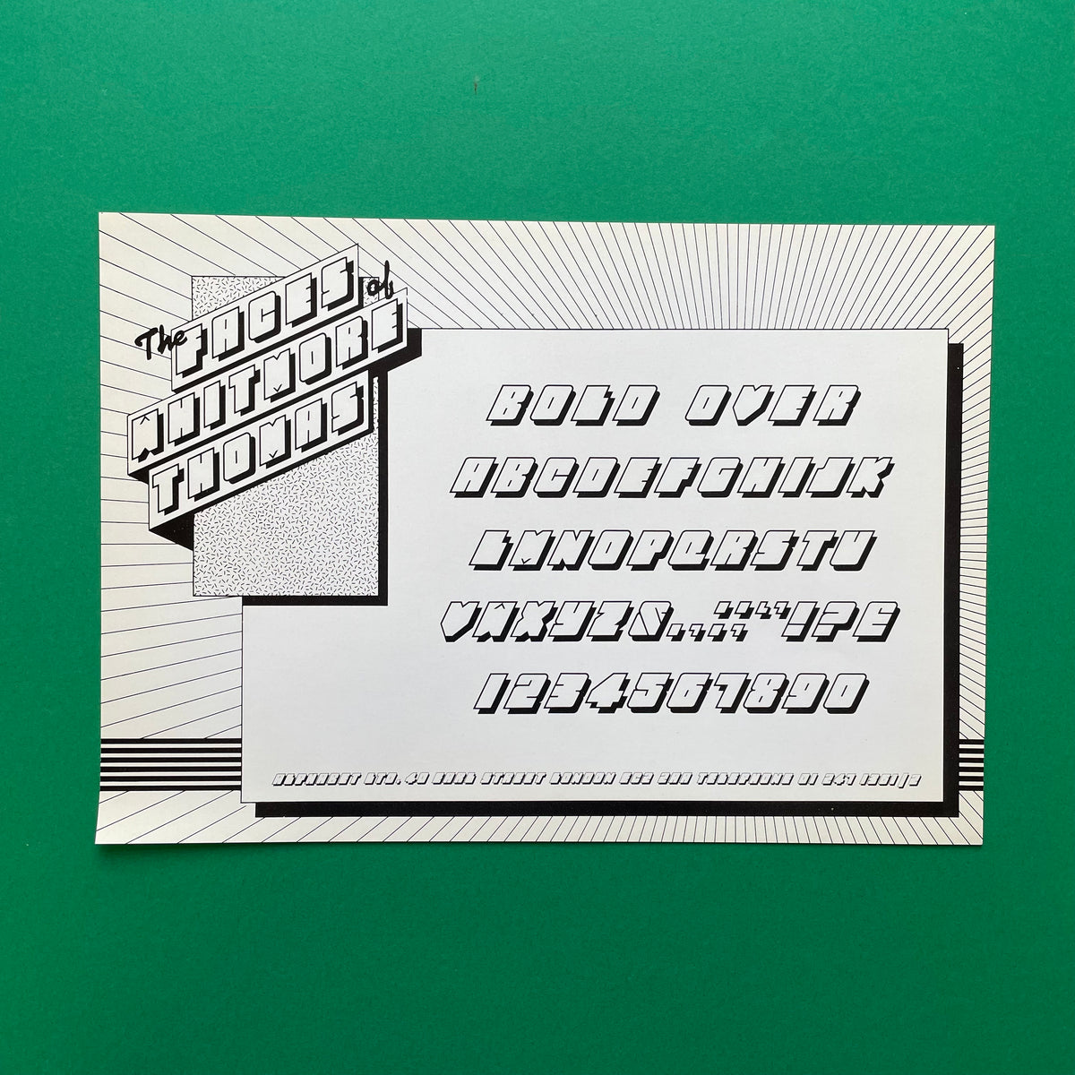 Alphabet presents 'The Faces of Whitmore-Thomas' [Specimen Sheets ...