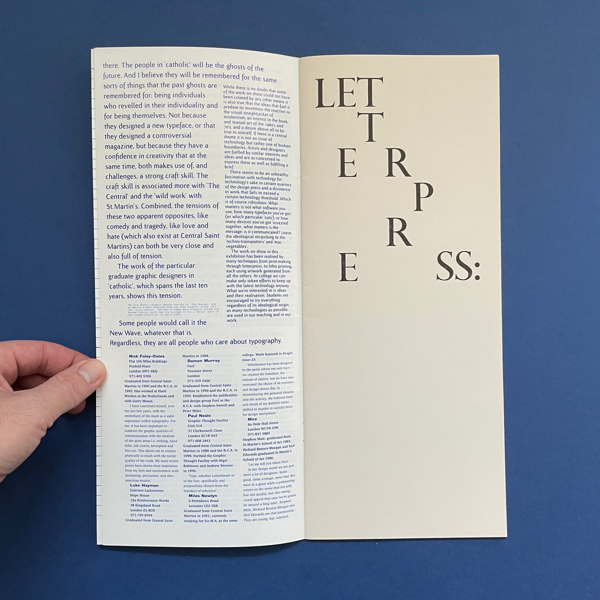 Catholic typography at ‘The Central’, St.Martin’s & Central Saint Mart ...