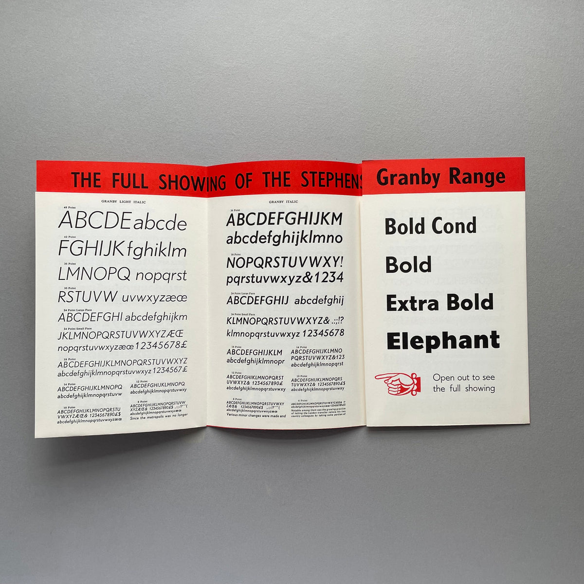 Stephenson Blake: The Granby Sans Types (1950) – The Print Arkive