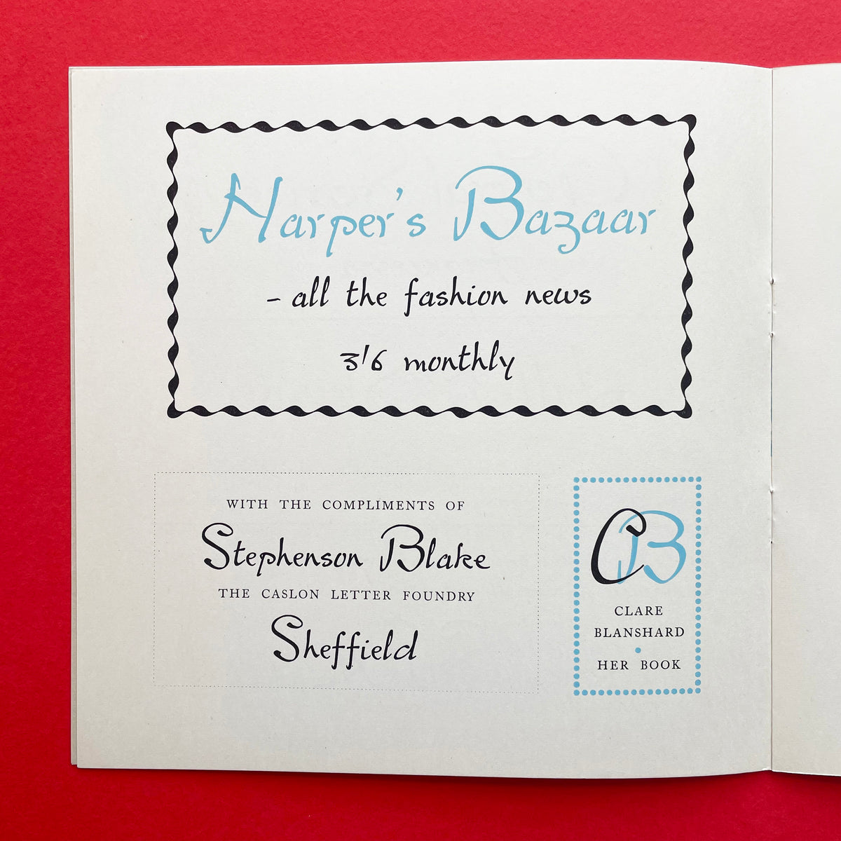 Stephenson Blake: Francesca, a new ronde (1948) – The Print Arkive