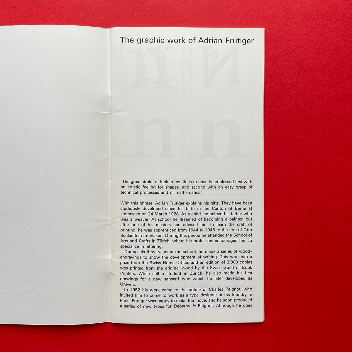 Graphismes by Frutiger: The Graphic work of Adrian Frutiger – The Print ...