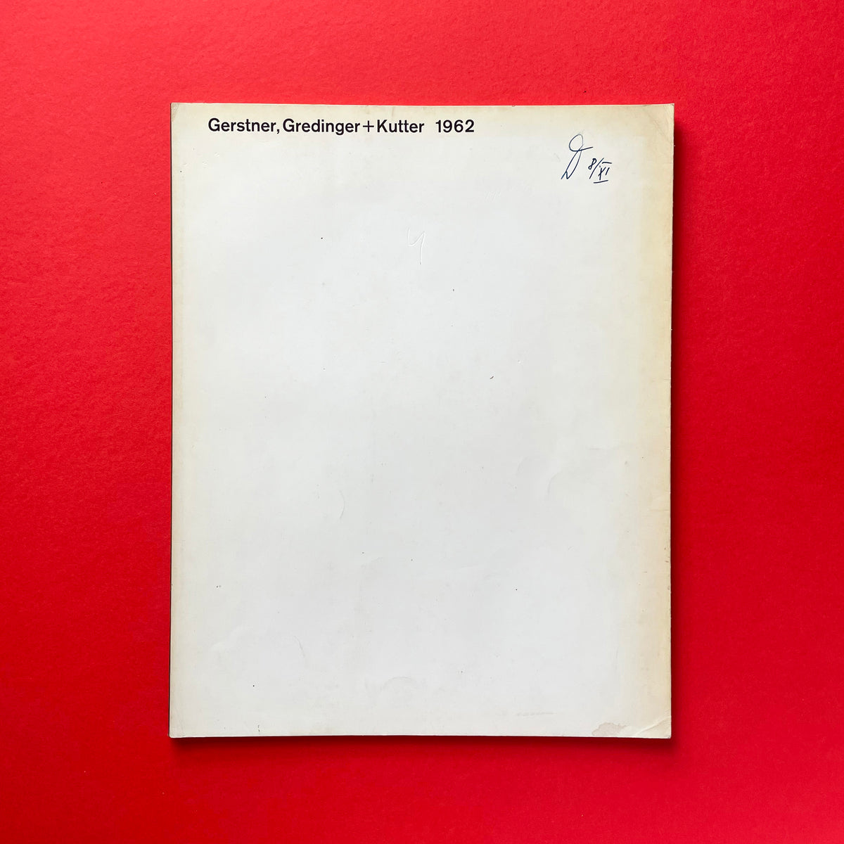 Gerstner, Gredinger + Kutter 1962 (Annual Report) – The Print Arkive