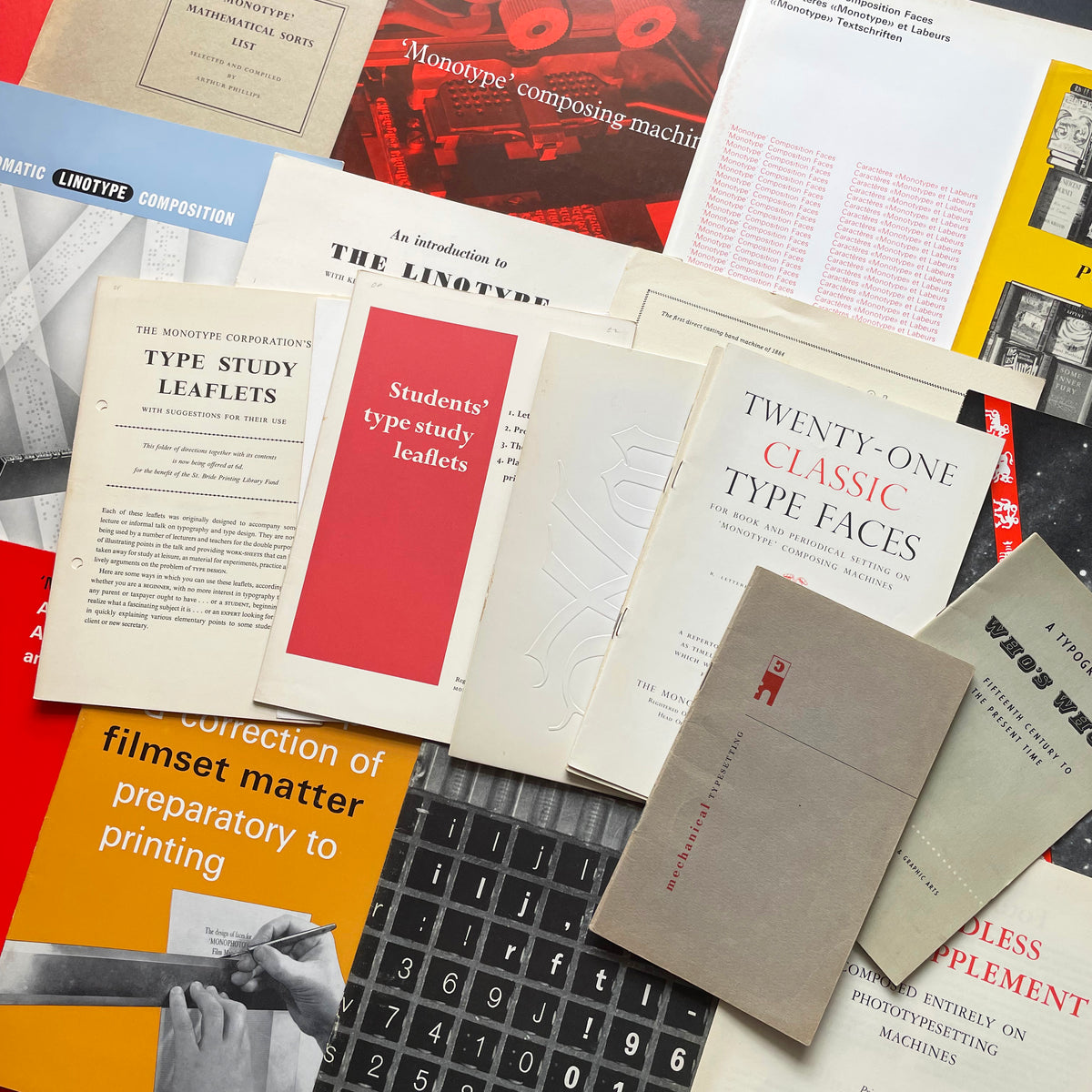 London College of Printing, Monotype & Linotype technical, specimen an ...