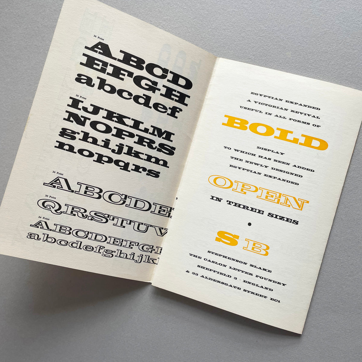 Stephenson Blake - Modern display and text types, Egyptian Expanded, C ...