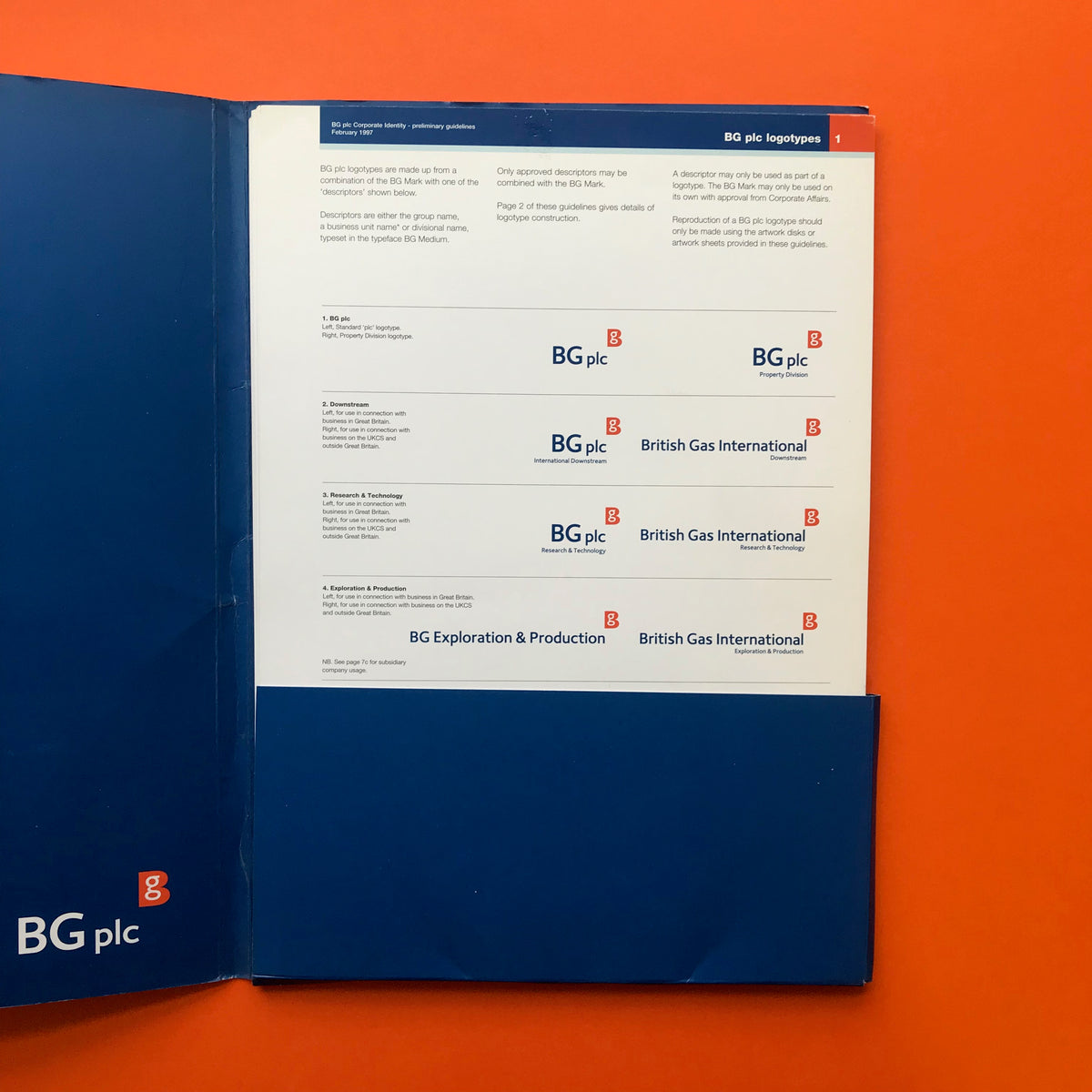 British Gas Corporate Identity, Preliminary Guidelines (1997) – The ...