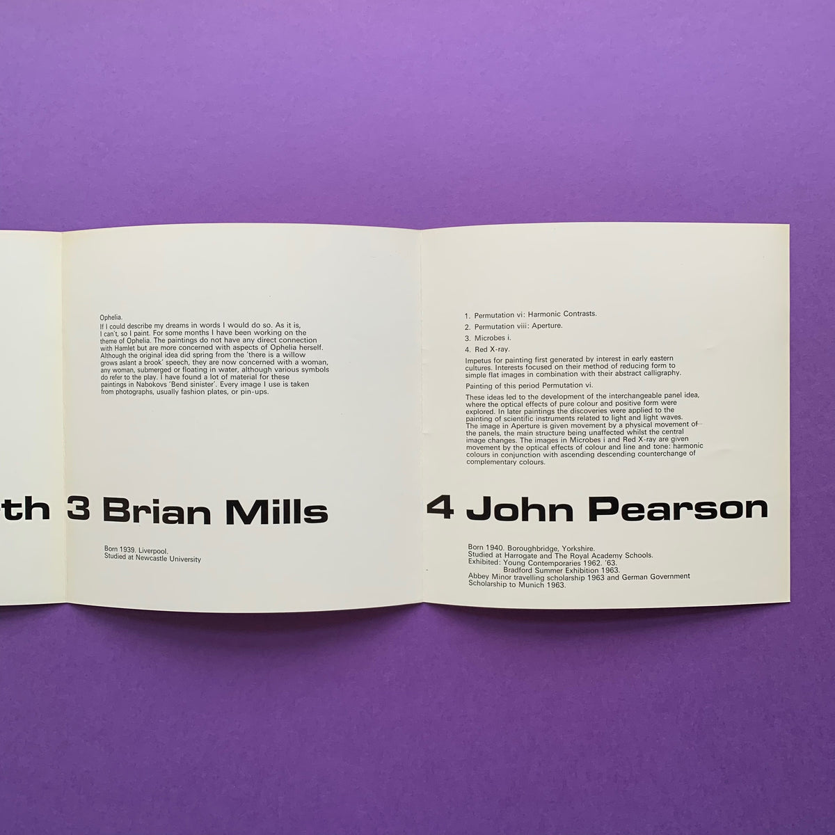 Four Young Artists: Jann Haworth, John Howlin, Brian Mills, John Pears ...