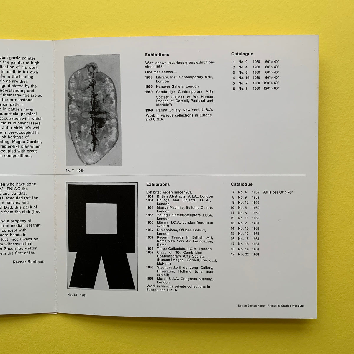 Magda Cordell, John McHale 1961 (ICA) – The Print Arkive