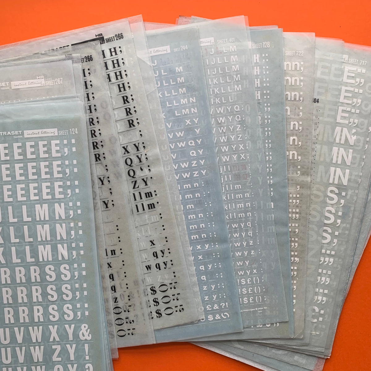 Letraset Instant Lettering (x33 sheets, boxed) – The Print Arkive